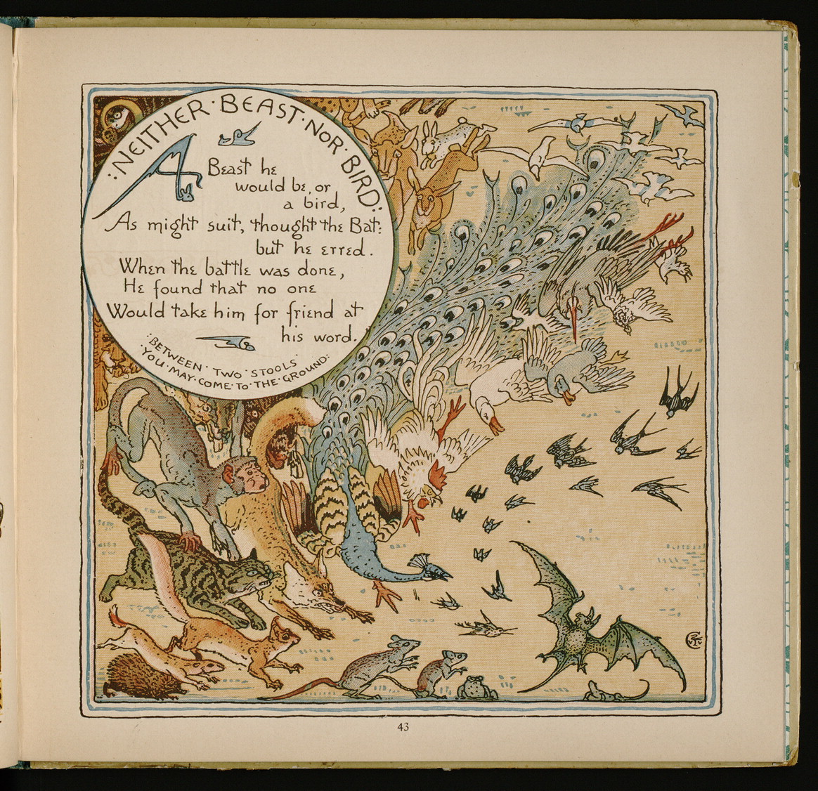 “Neither Beast Nor Bird” (Illustrated Fable, 1887) – Biblioklept