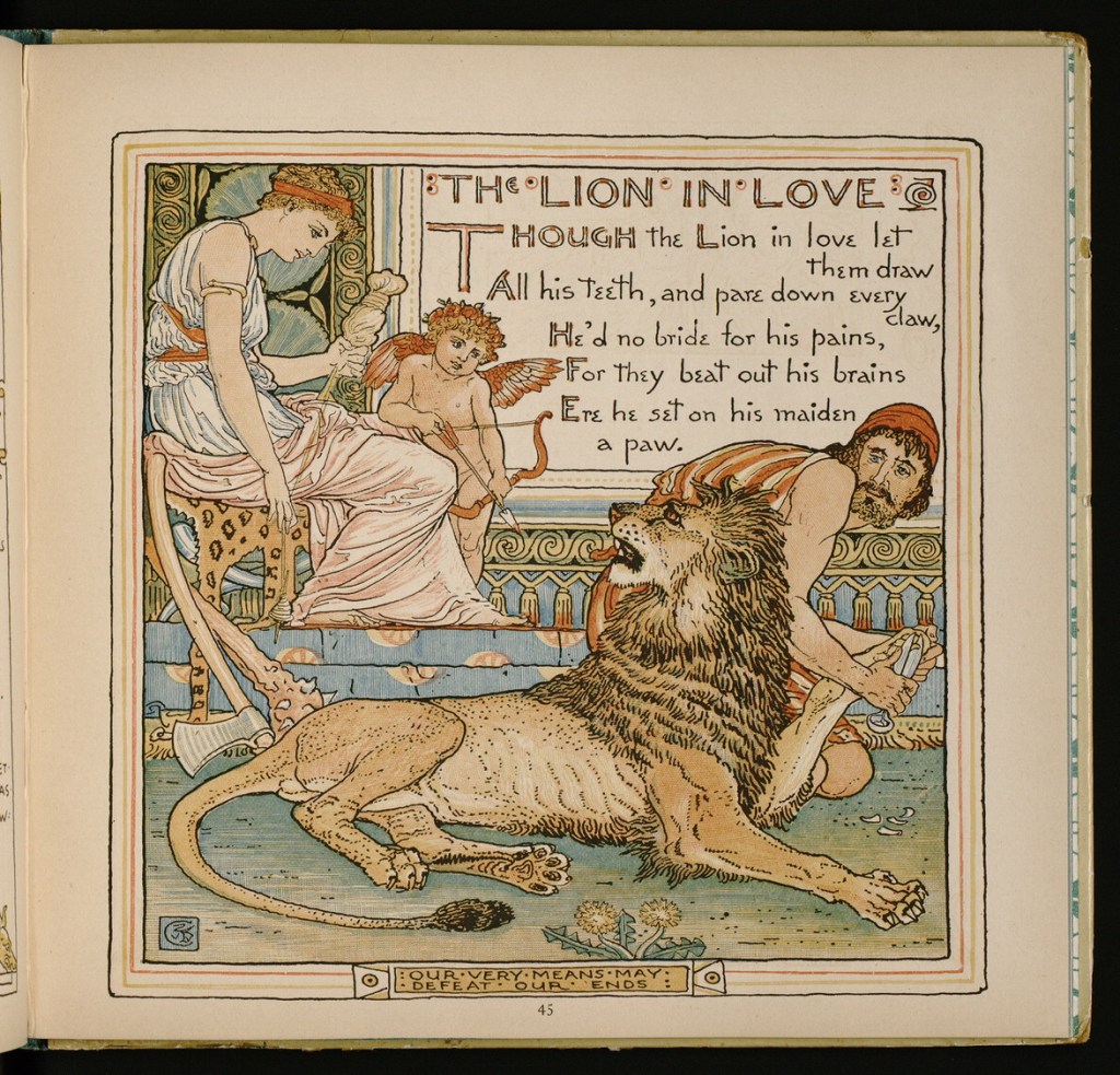“The Lion in Love” (An Illustrated Fable) – Biblioklept