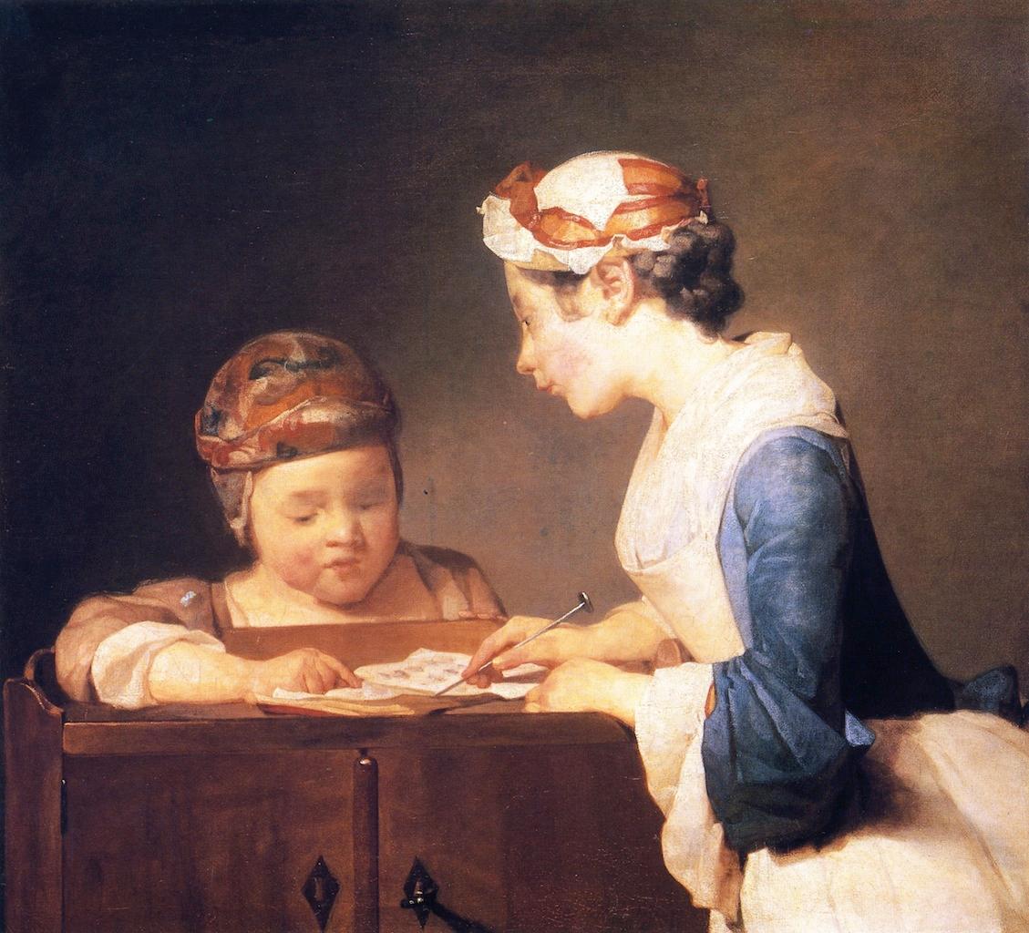 The Young Teacher — Jean-Baptiste-Siméon Chardin – Biblioklept
