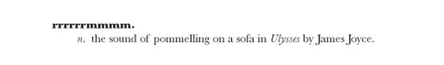 The sound of pommelling on a sofa in Ulysses by James Joyce – Biblioklept