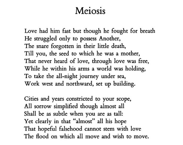 “Meiosis” — W.H. Auden – Biblioklept