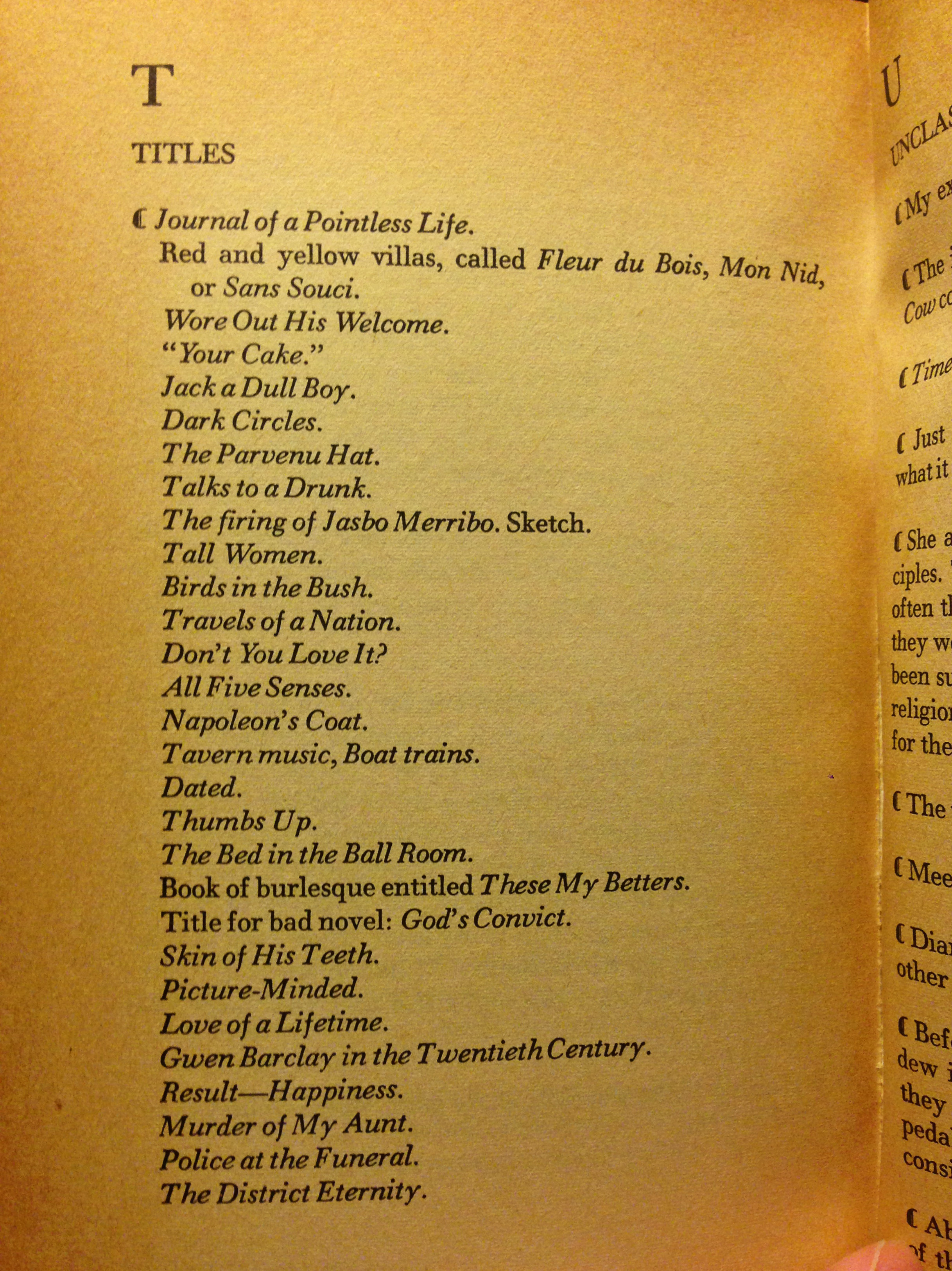 Journal of a Pointless Life, and Other Titles from F. Scott Fitzgerald ...