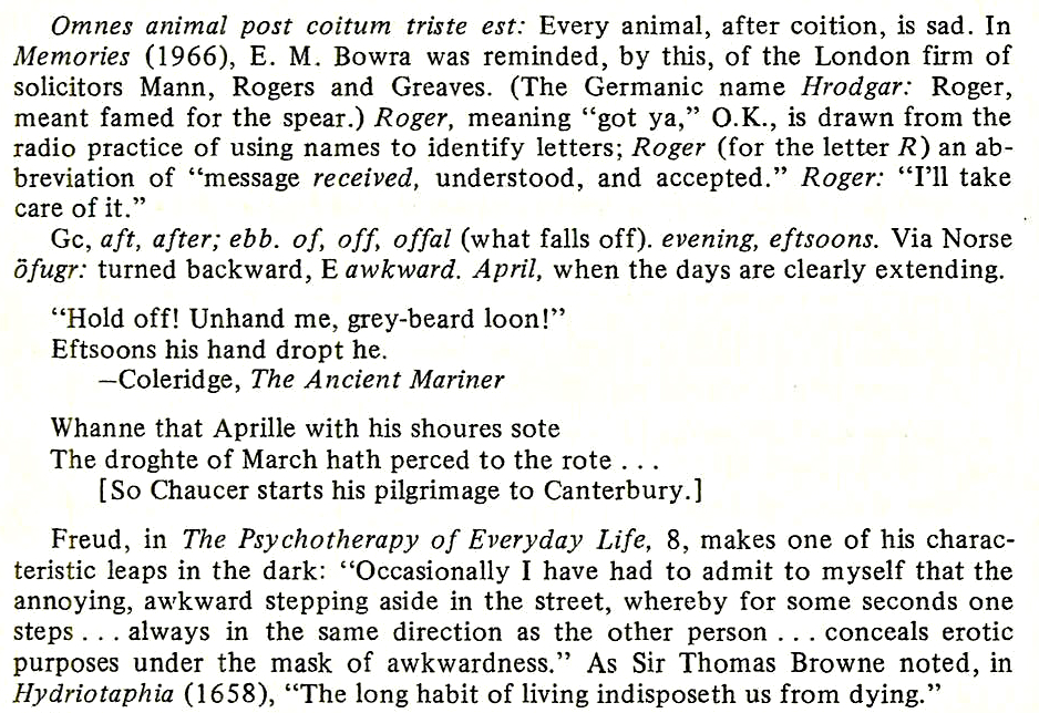 Every animal, after coition, is sad. – Biblioklept