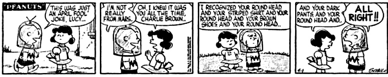 Just an April Fool Joke (Peanuts) – Biblioklept