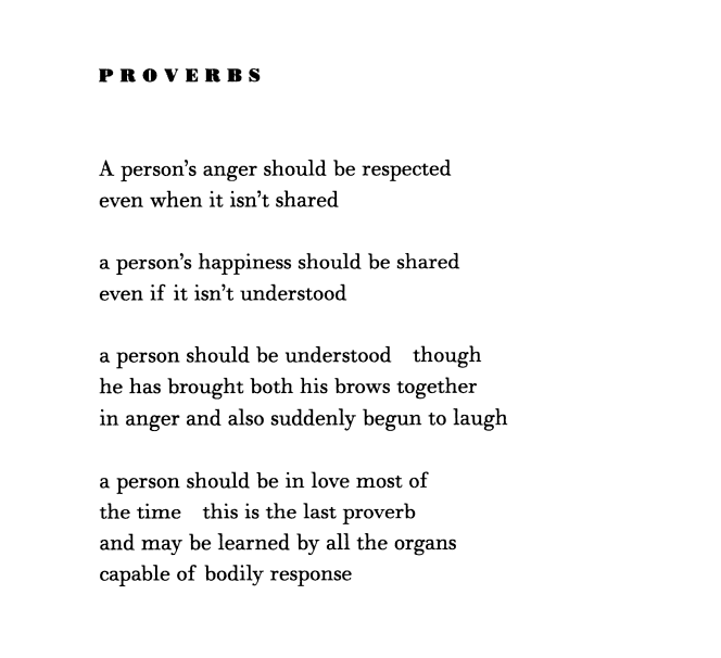 “Proverbs” — Grace Paley – Biblioklept