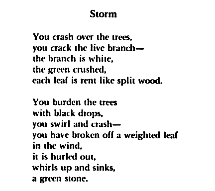 “Storm” — H.D. – Biblioklept
