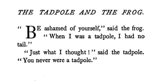 “The Tadpole and the Frog,” a fable from Robert Louis Stevenson ...