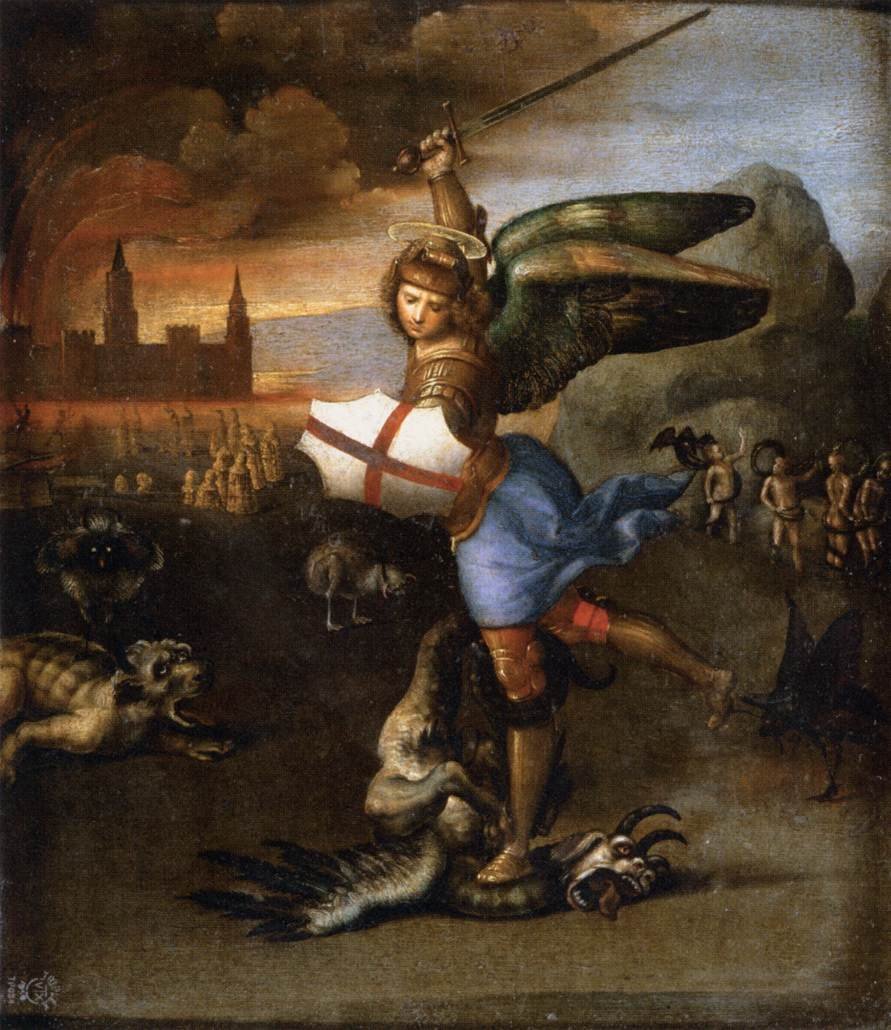 Saint Michael Overwhelming the Demon — Raphael – Biblioklept
