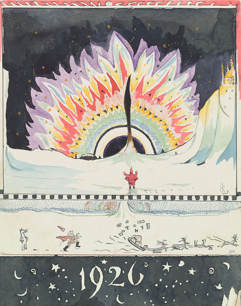 Drawing by Father Christmas of the Aurora Borealis — J.R.R. Tolkien ...