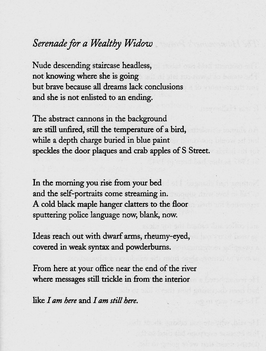 “Serenade for a Wealthy Widow” — David Berman – Biblioklept