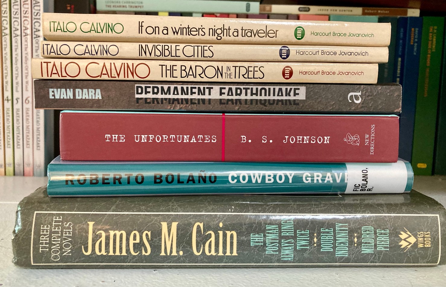 Blog about some recent reading (Bolaño/Cain/Calvino/Dara/Johnson ...