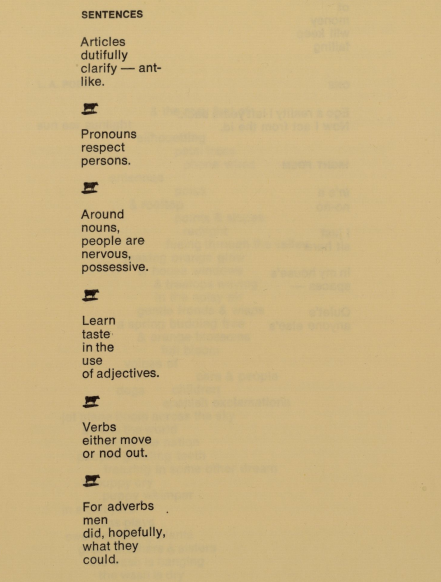 “Sentences” — Tom Clark – Biblioklept
