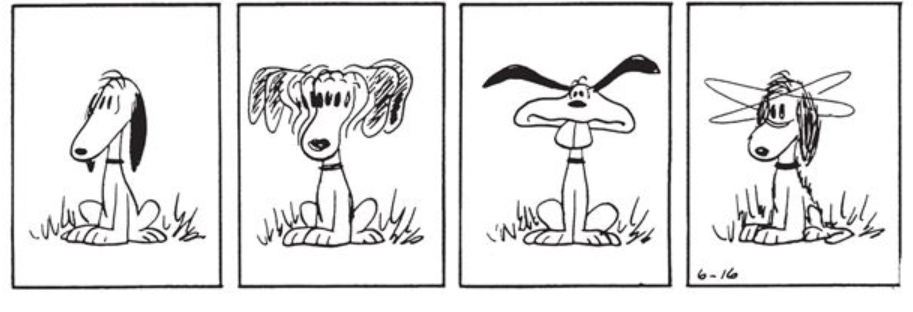 Four panels from the June 16, 1957 edition of Charles M. Schulz’s strip ...